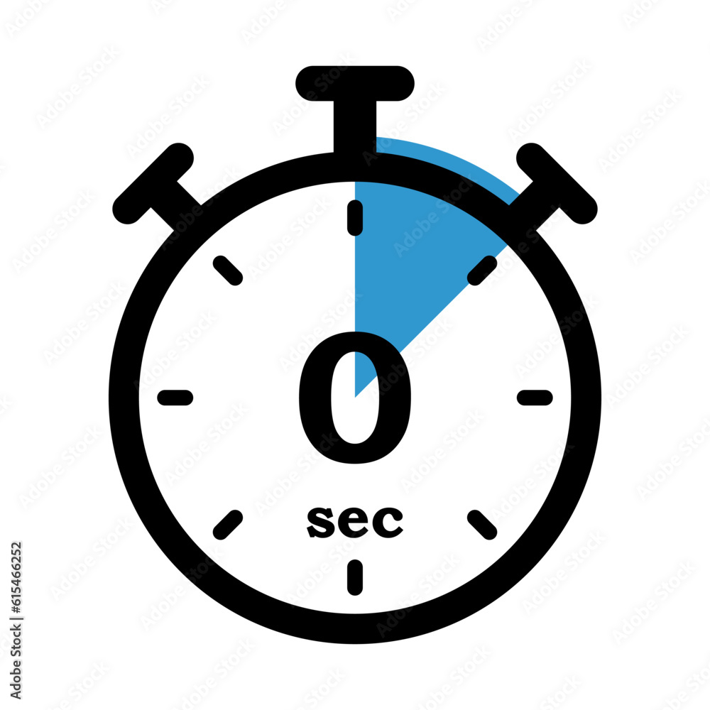 Vetor De Timer With 0 Seconds Countdown Completion Digital Timer