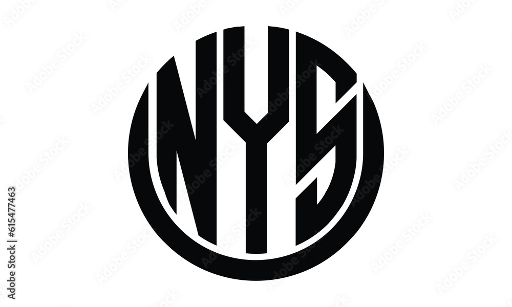 NYS shield with round shape logo design vector template | monogram logo ...