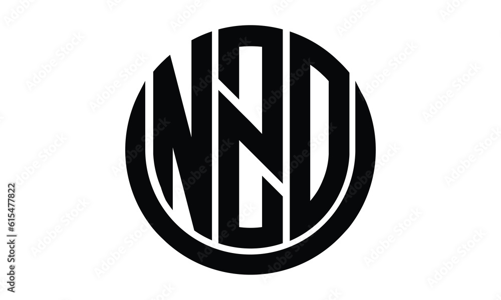 NZO shield with round shape logo design vector template | monogram logo ...