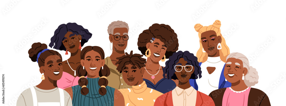Poster Happy black women, group portrait – Wall Art | UkPosters