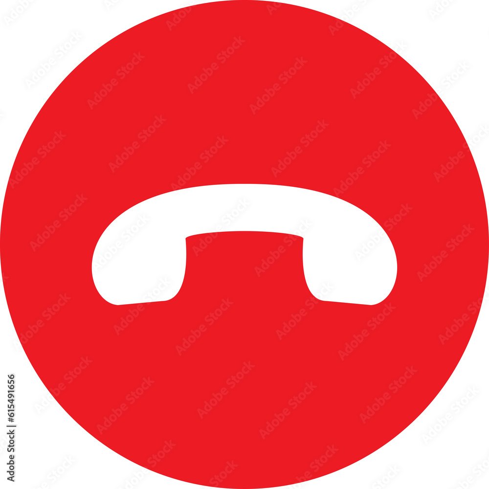 Decline phone symbol in png. Red phone icon. Decline symbol in red ...