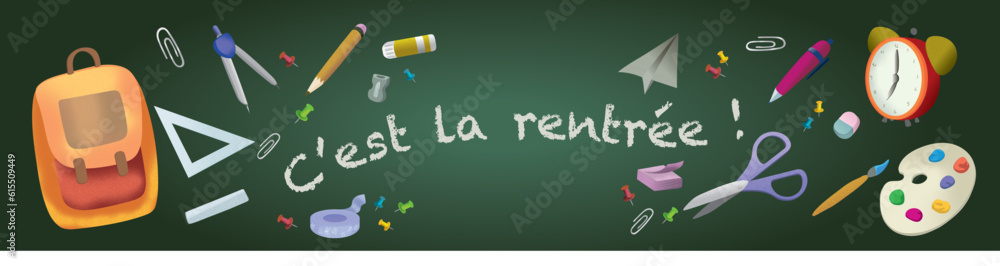 Vetor do Stock: C'est la rentrée scolaire, bannière linkedin rentrée ...