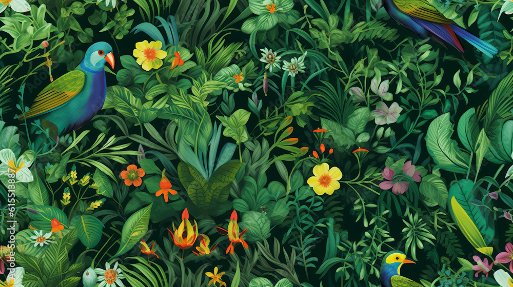 Seamless pattern background influenced by the organic forms and vibrant ...