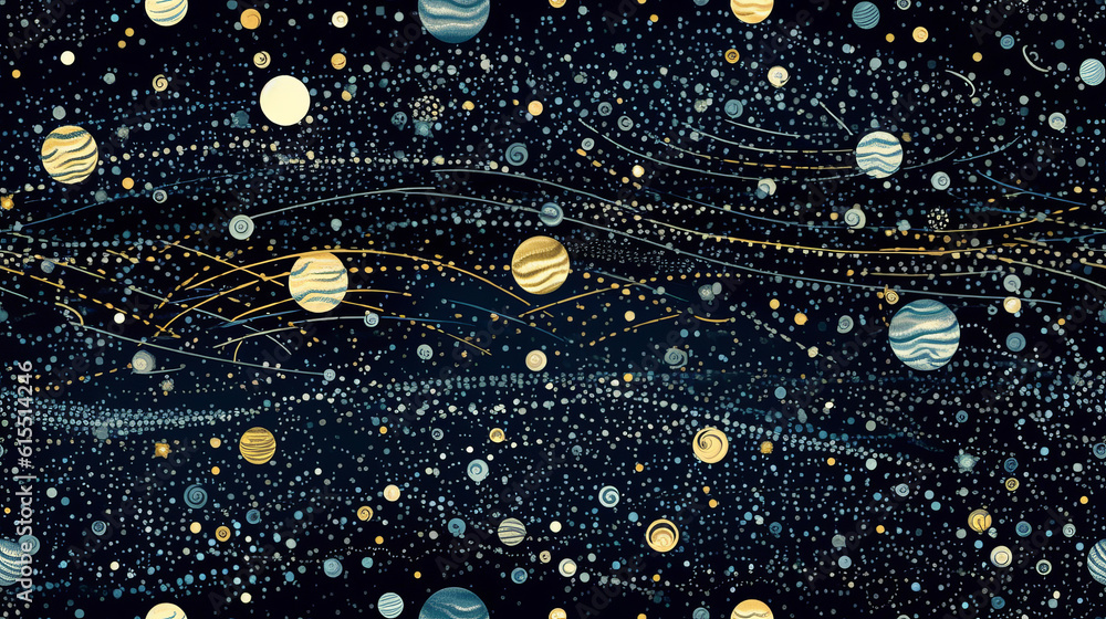 Seamless pattern background inspired by the beauty of celestial bodies ...