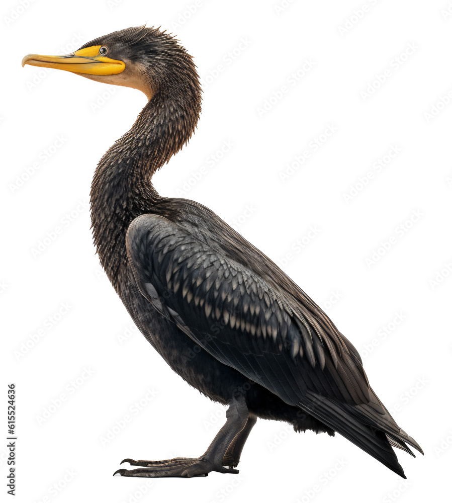 Cormorant isolated on the transparent background PNG. AI generative ...