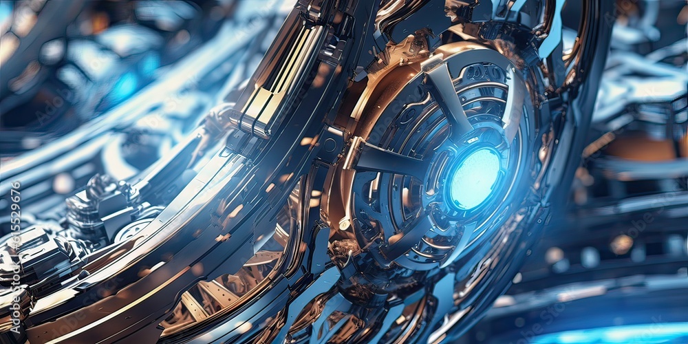Generative AI illustration of abstract robotic detail structure ...