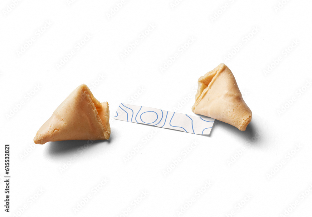 Mockup of customizable open fortune cookie with customizable color ...