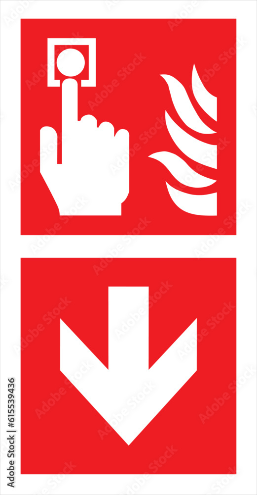 Safety warning signs fire equipment fire action signs with text Fire ...