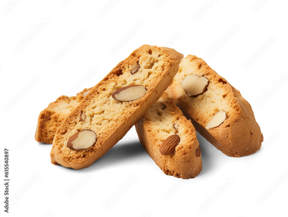 Biscotti isolated on transparent or white background, png Stock Photo ...