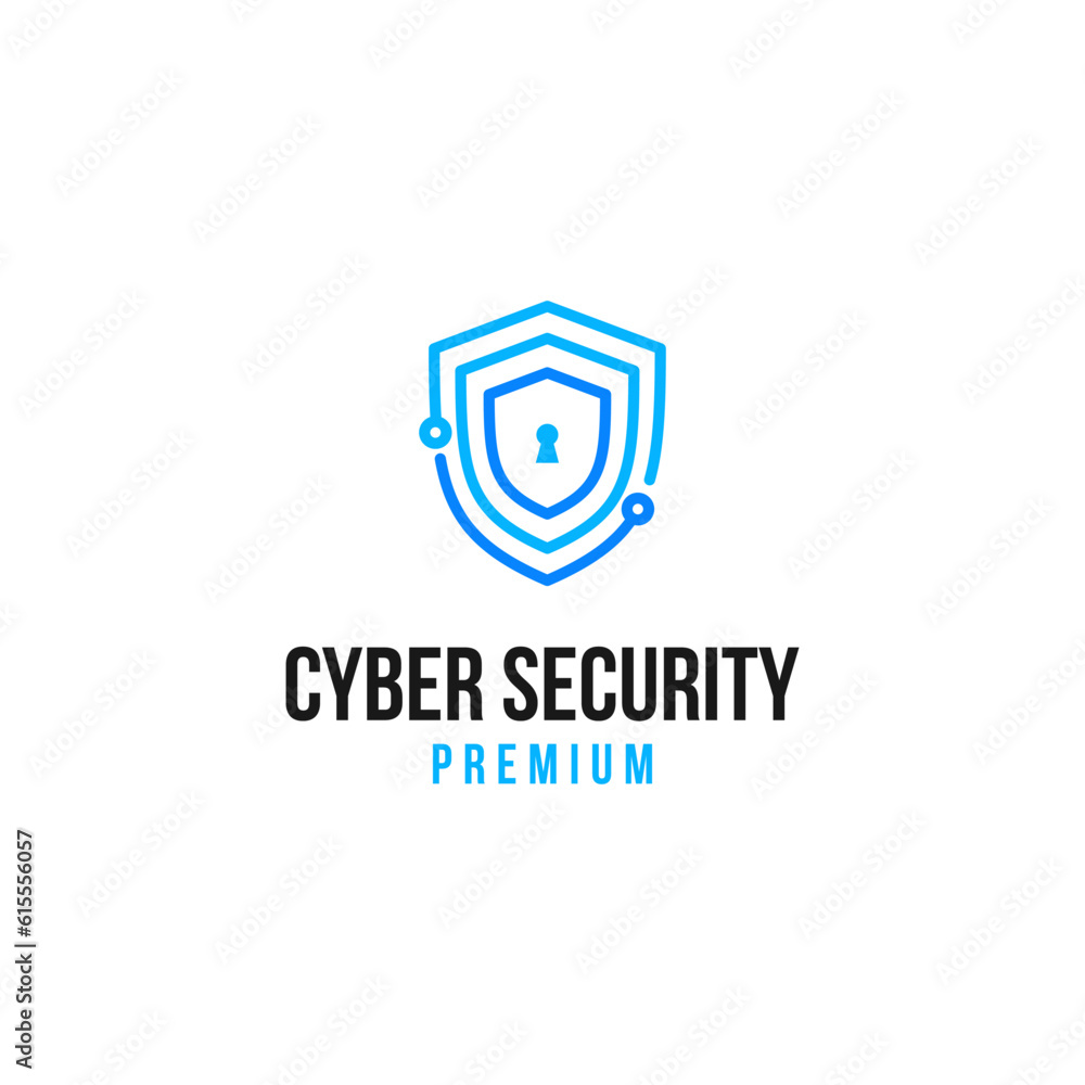 Cyber Security Logo Design Concept Vector Illustration Symbol Icon ...
