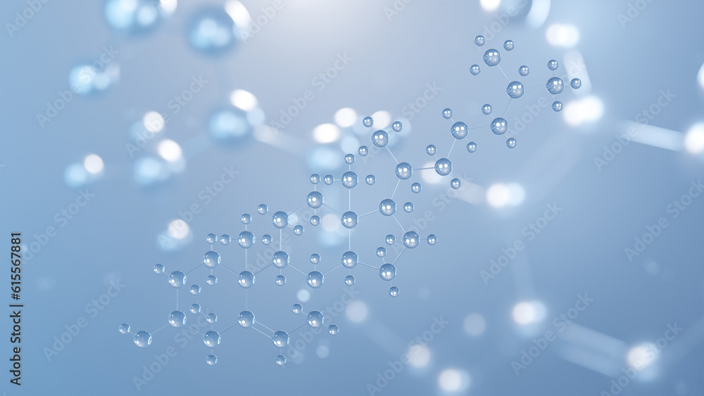 cholesterol molecular structure 3d, flat model, principal sterol ...