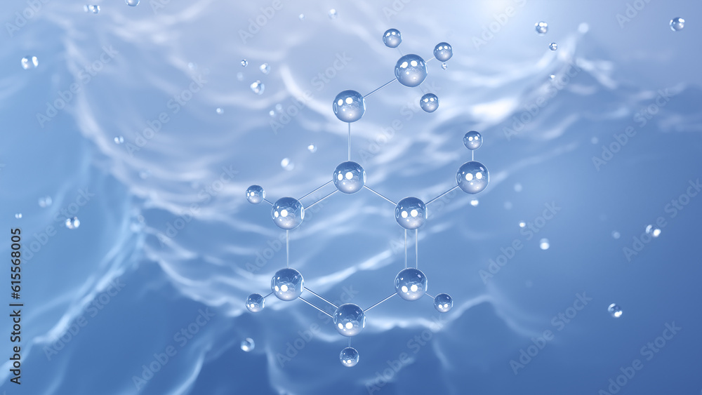 guaiacol molecular structure, 3d model molecule, phenolic compound ...