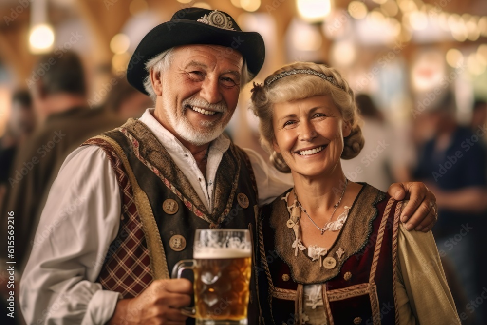 Stunning Senior Oktoberfest Couple: Enjoying the Festival and a Beer in ...