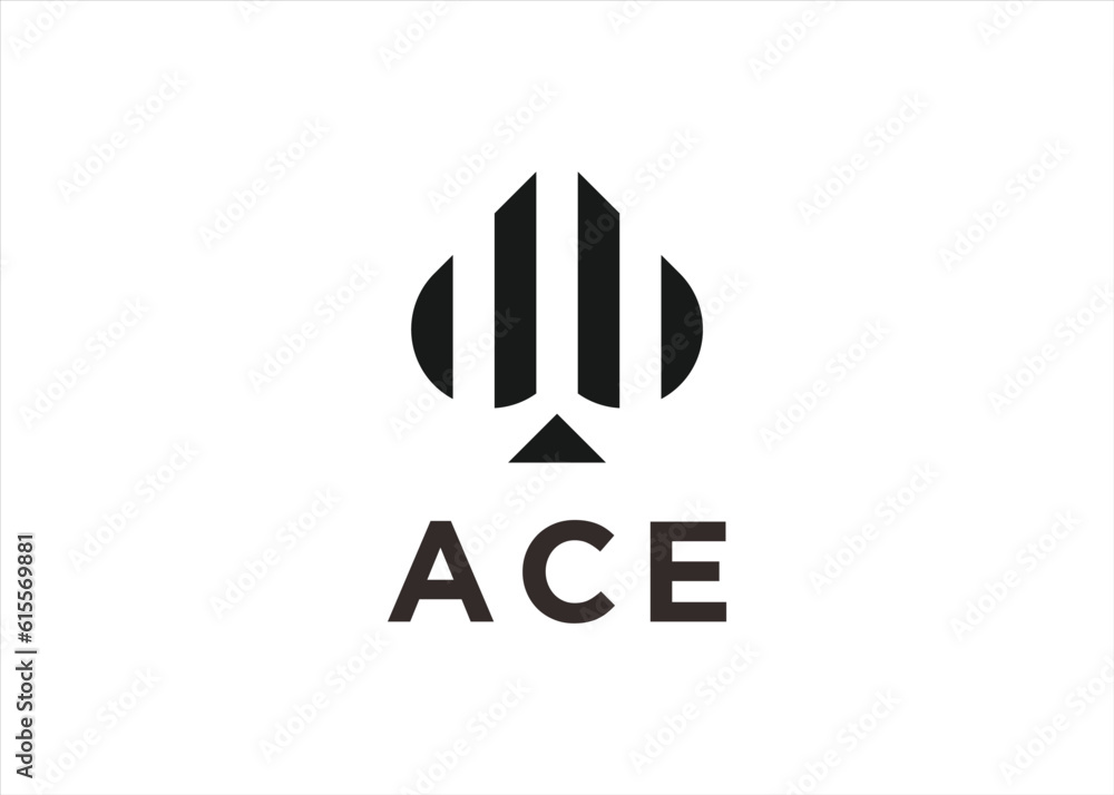 ace logo design vector silhouette illustration Stock Vector | Adobe Stock