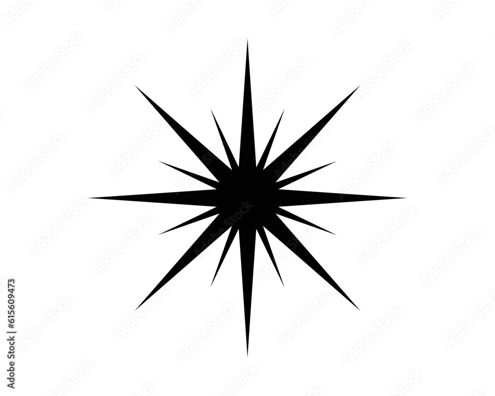 Vector sparkle icon. Single star, shine symbol, illustration. Stock ...