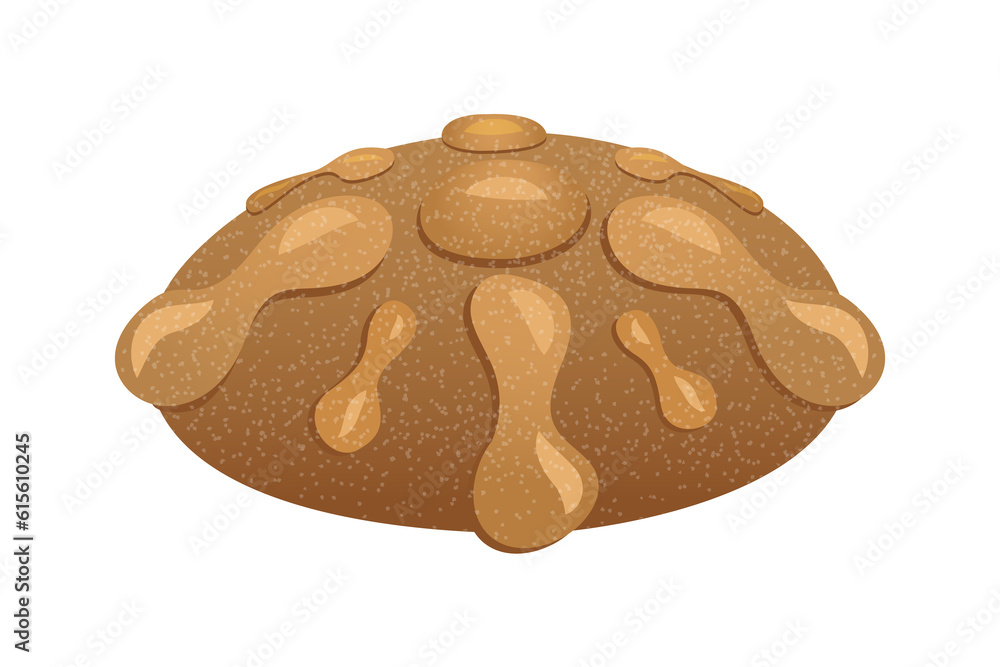 Ilustración de pan de muerto con transparencia. Tradición de México ...