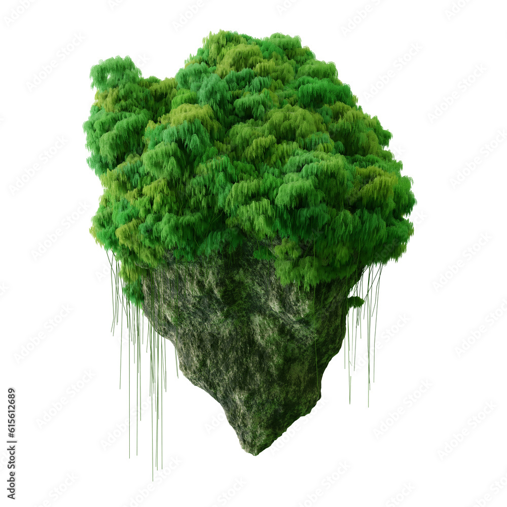 Avatar The Flying Island of the Pandora planet. Tropical floating ...