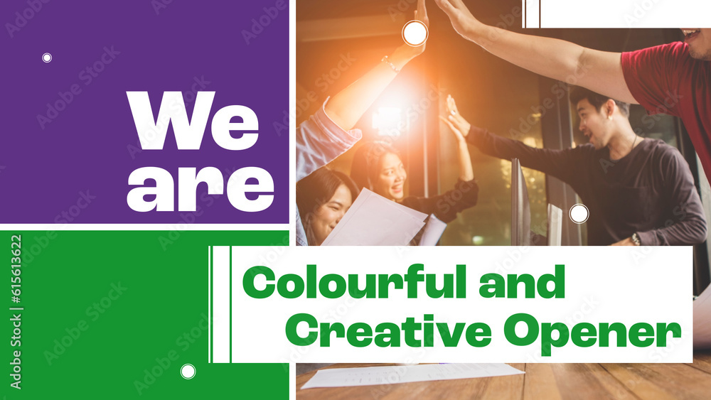 Colourful and Creative Opener Stock Template | Adobe Stock