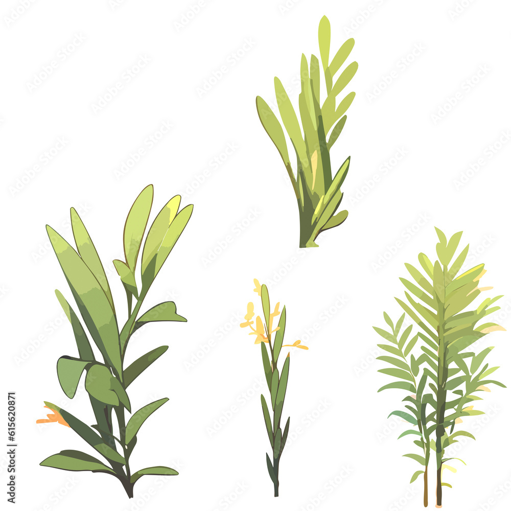 Plant texture anime style, Illustration Stock Illustration | Adobe Stock