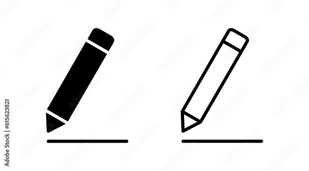 Edit icon vector. edit document sign and symbol. pencil Stock Vector ...
