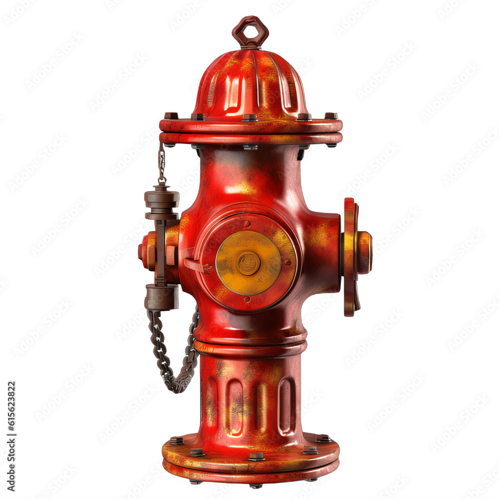 A red fire hydrant on a transparent background png isolated Generative ...