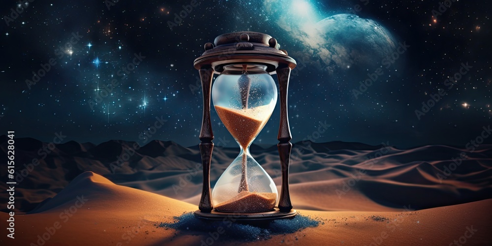 Hourglass Symbolizing Sleep and Dreams - AI Generated Stock ...