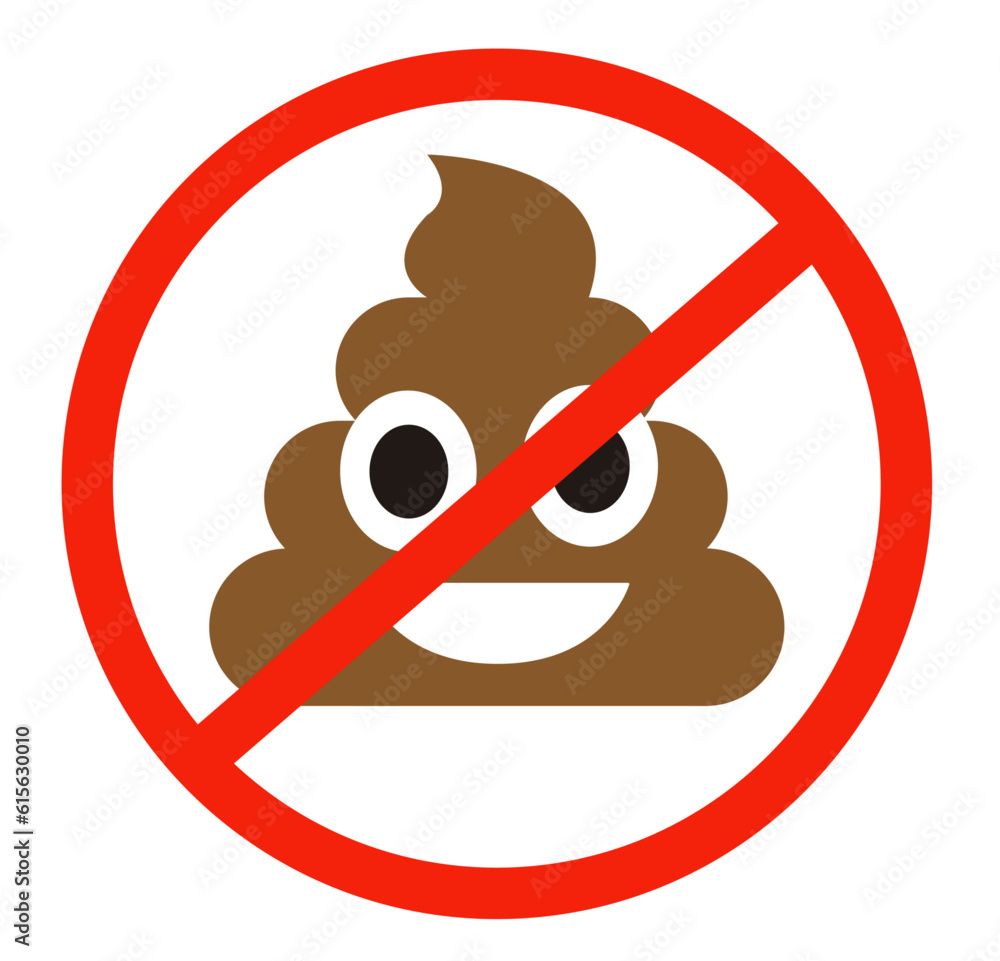 No Poop Emoji vector svg Stock Vector | Adobe Stock