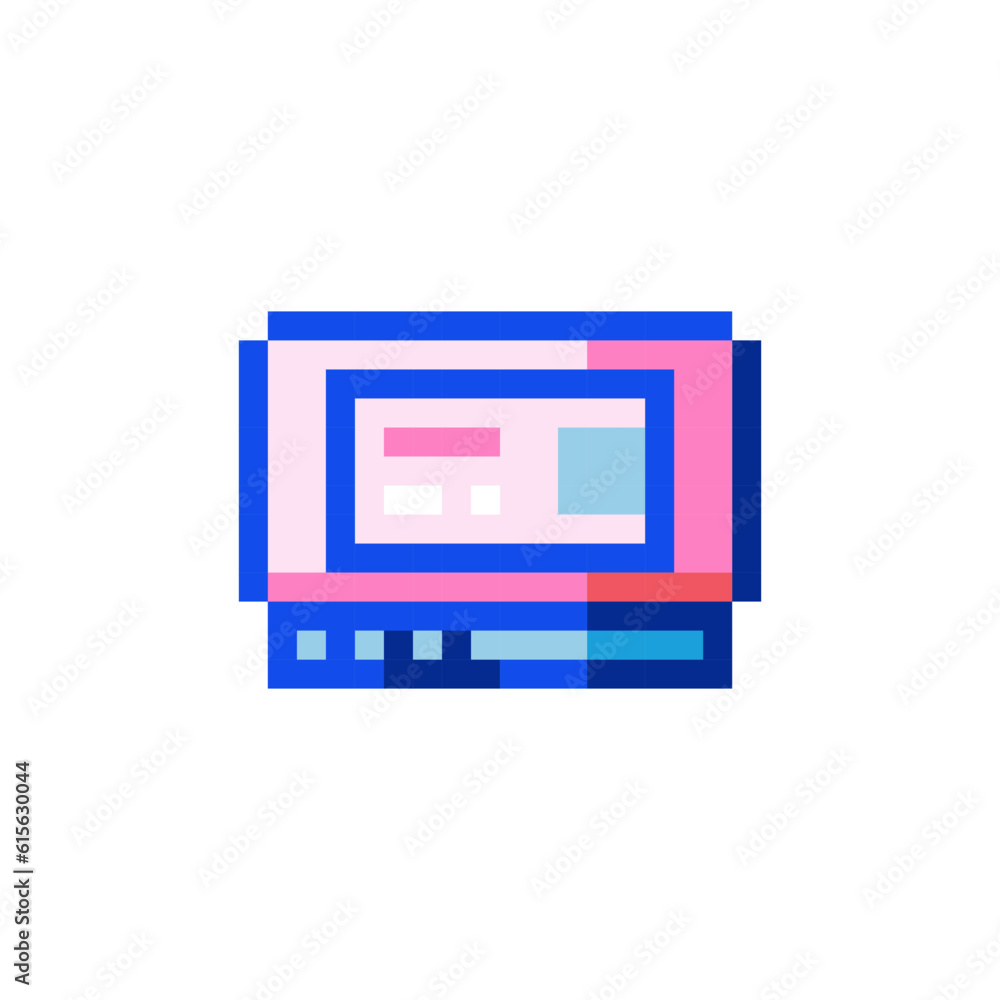 Retro 8 Bit Pixel Art Game Cartridge Icon. Y2K Nostalgic Sticker for Graphic Design, Print, and ...