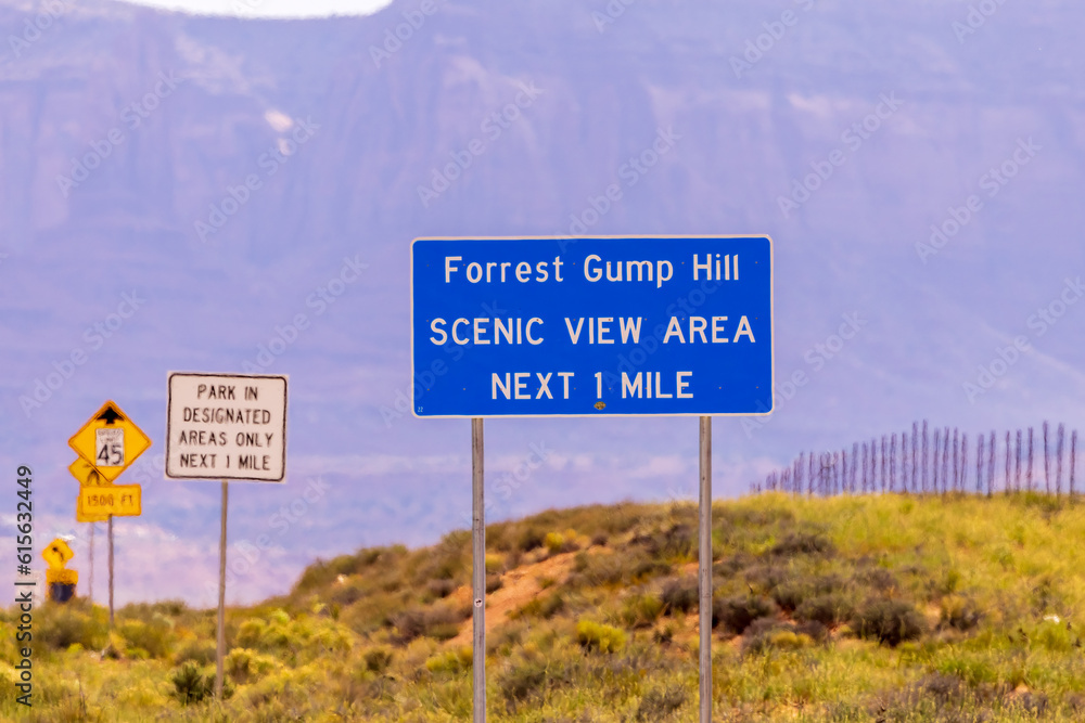 Road sign indication the location of Forrest Gump Hill Stock Photo ...