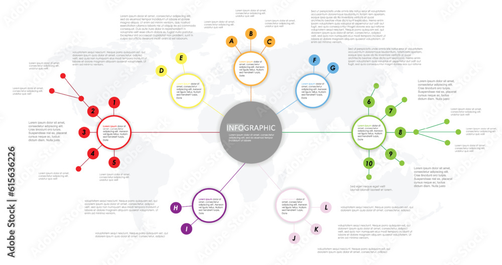 bussiness diagram circular layout chart project timeline diagram with 7 ...
