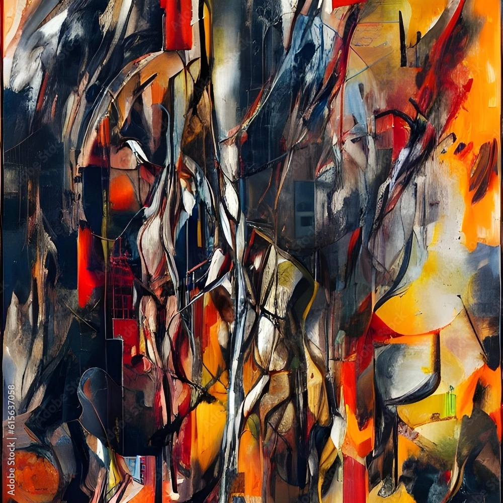 Abstract Expressionist Painting Text-to-image generative AI ...