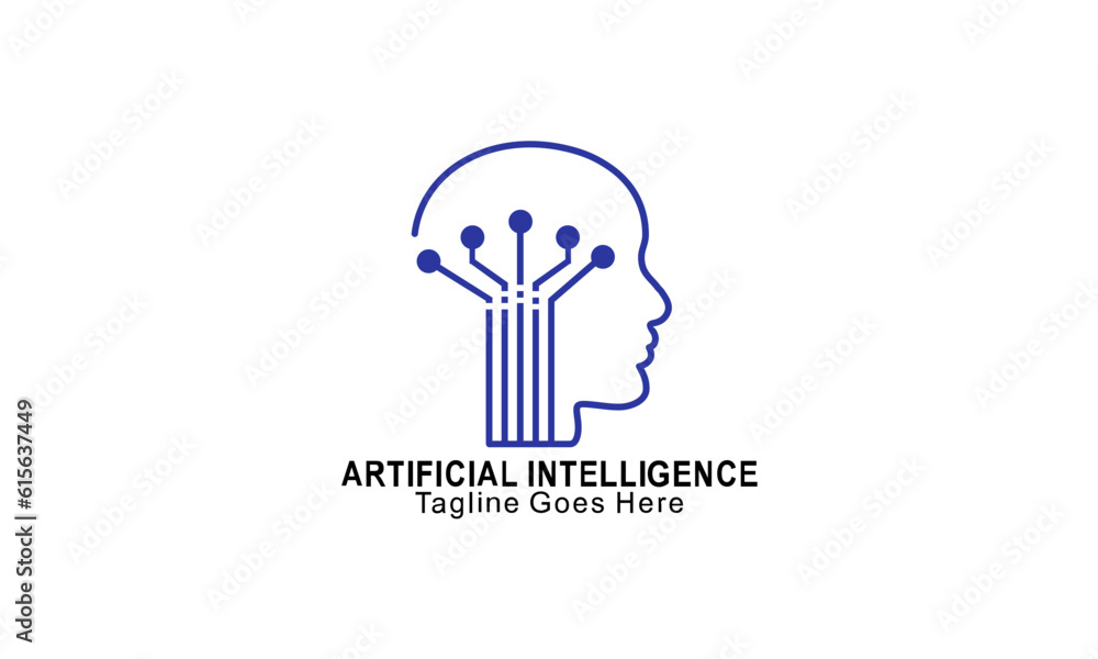 Virtual vision logo, Artificial intelligence logo Stock Vector | Adobe ...