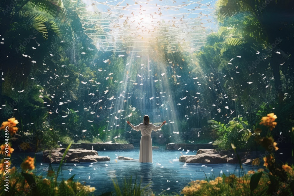 Paradise Heaven, a religious concept, angels, Jesus Christ, Bible, life ...