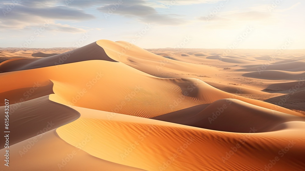 undulating sand dunes, detailed and realistic, generative ai Stock ...