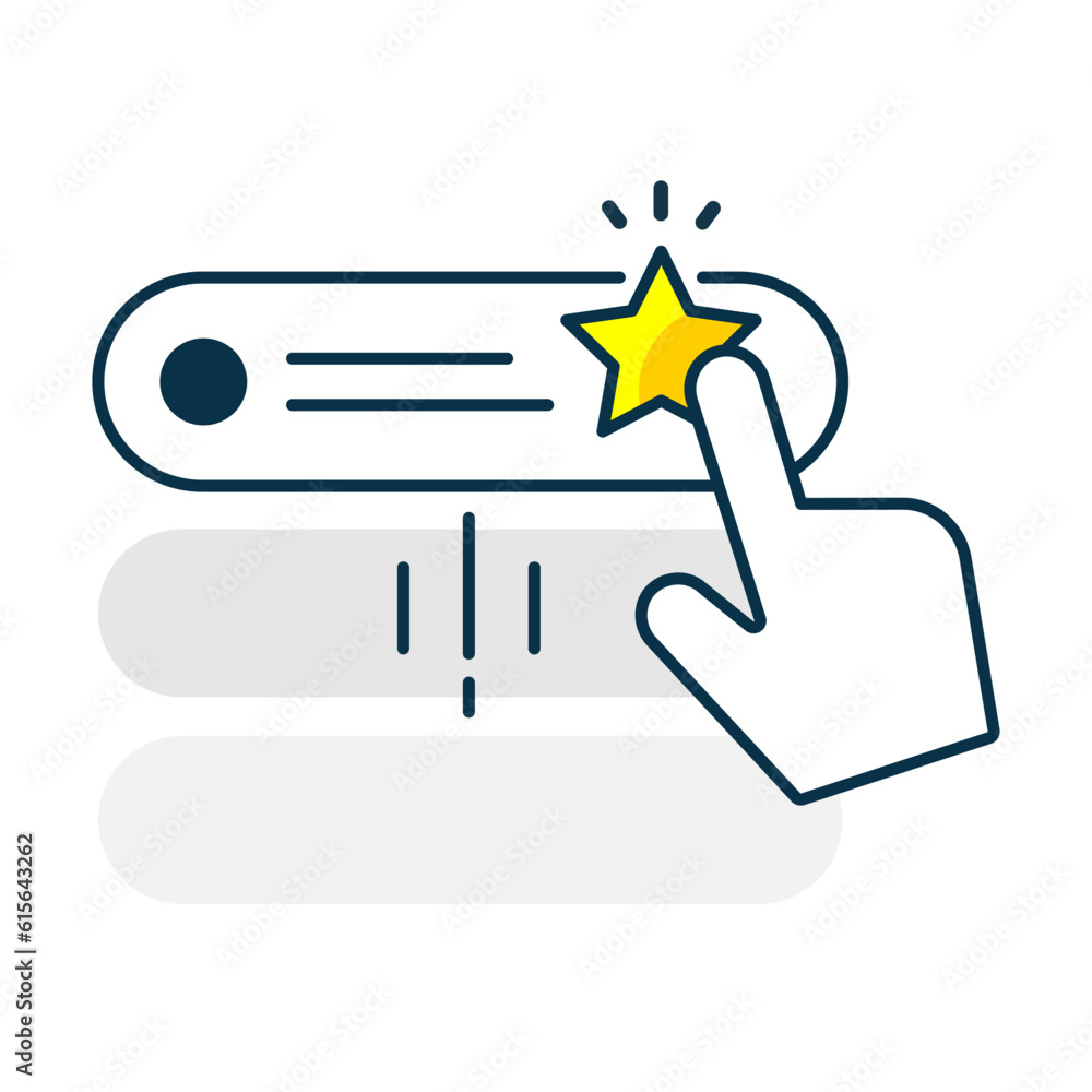 add, mark as favorite list concept illustration flat design vector ...