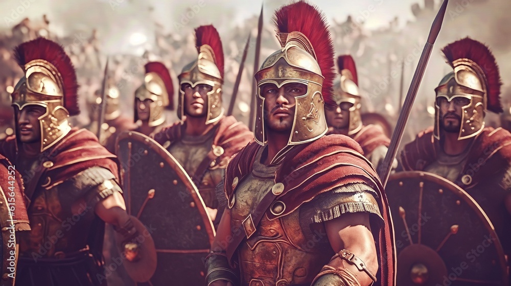 anchient roman background design, soldiers moments before entering the ...