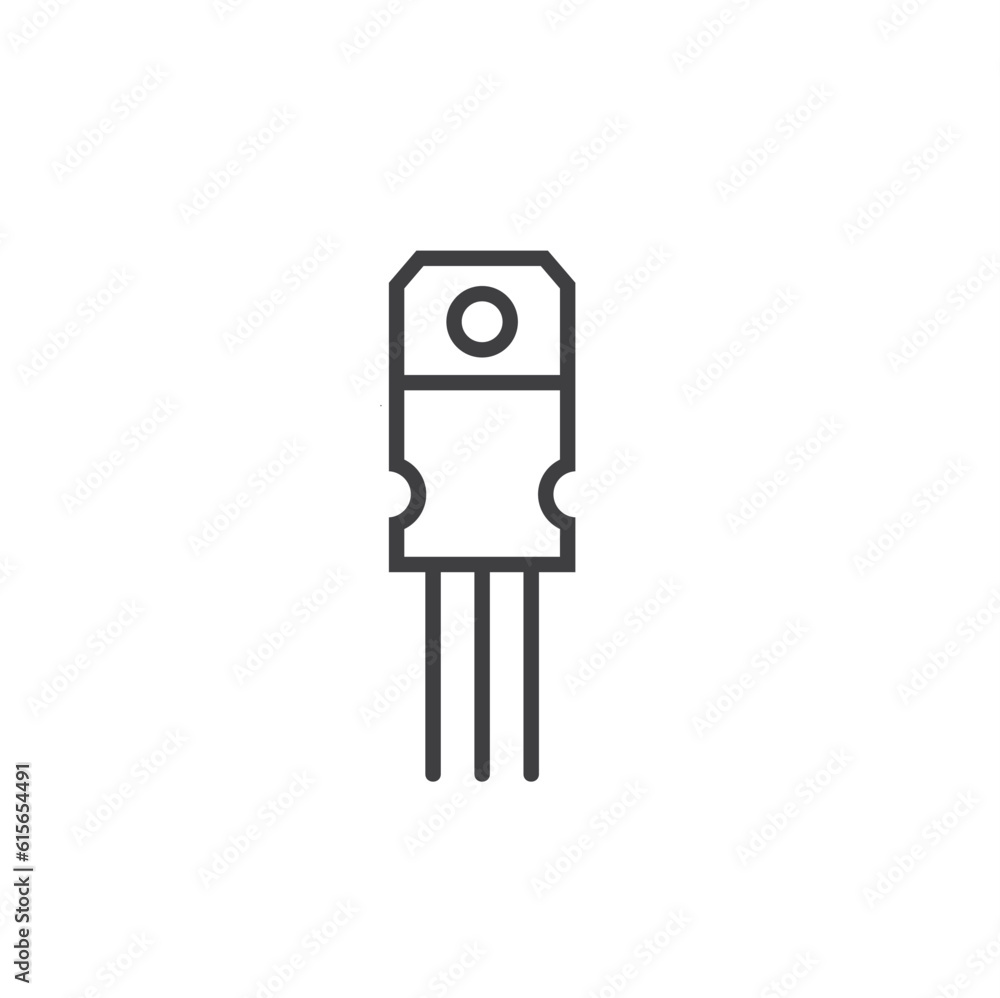 icon of voltage regulator part, vector art. Stock Vector | Adobe Stock
