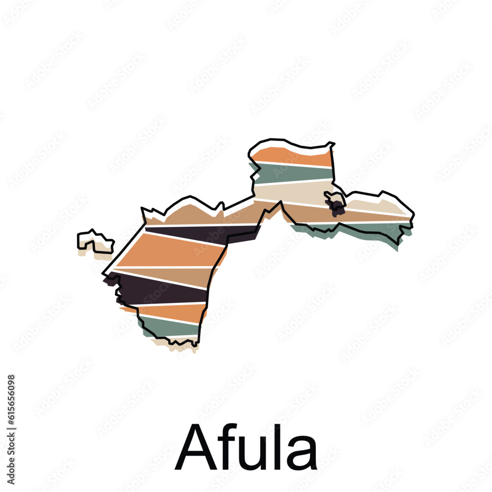 Afula map territory icon. Israel map vector icon for web design ...