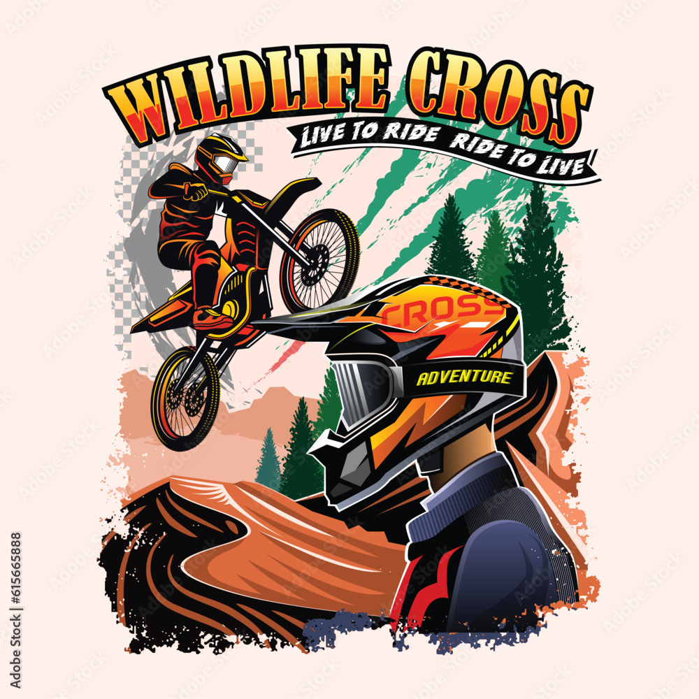 Motocross Jump logo vector. Motocross Illustration Logo Inspiration ...