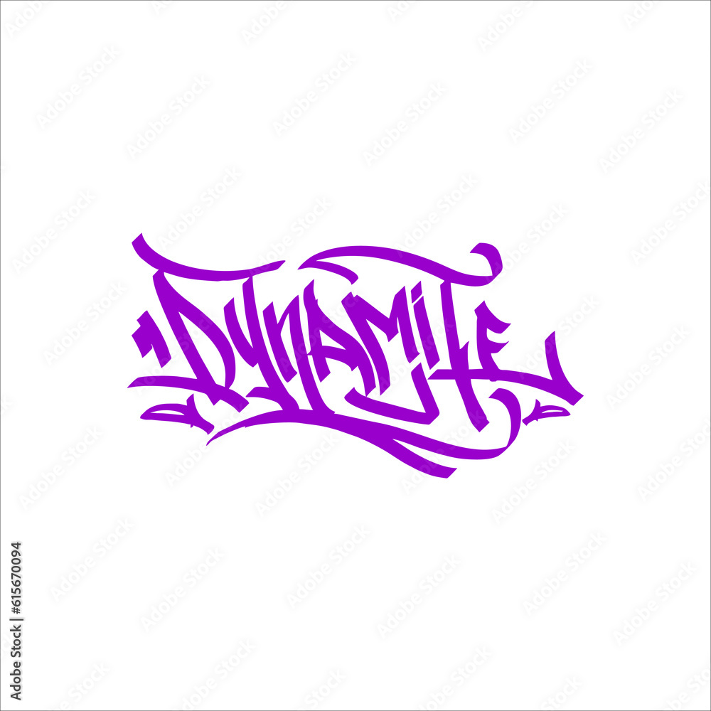 Dynamite Lettering Illustration for tshirt design,Typography,Graffiti ...