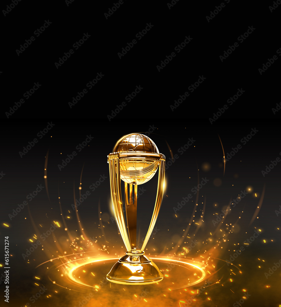 cricket Trophy isolated background. 3d rendering illustration. Stock ...