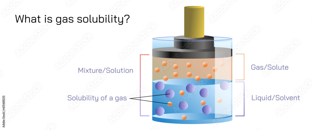 gas solubility can be defined as the ability of gas to dissolve in a ...