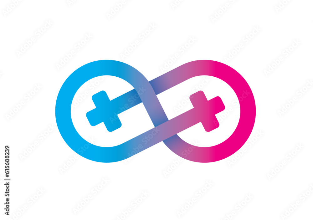 Vector orange symbol of woman and woman intertwined together. Symbol of ...