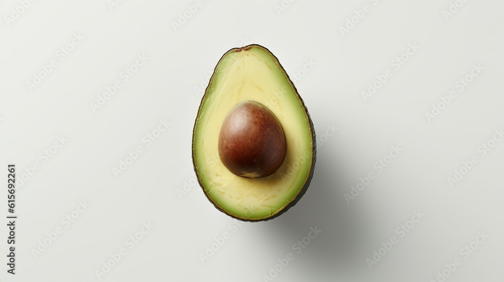 Avocado wallpaper on white background Generative AI Stock Illustration ...