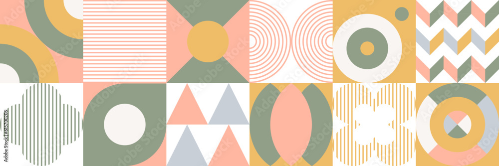 Geometric pattern tile. Simple aesthetic shape ornament. Modern ...