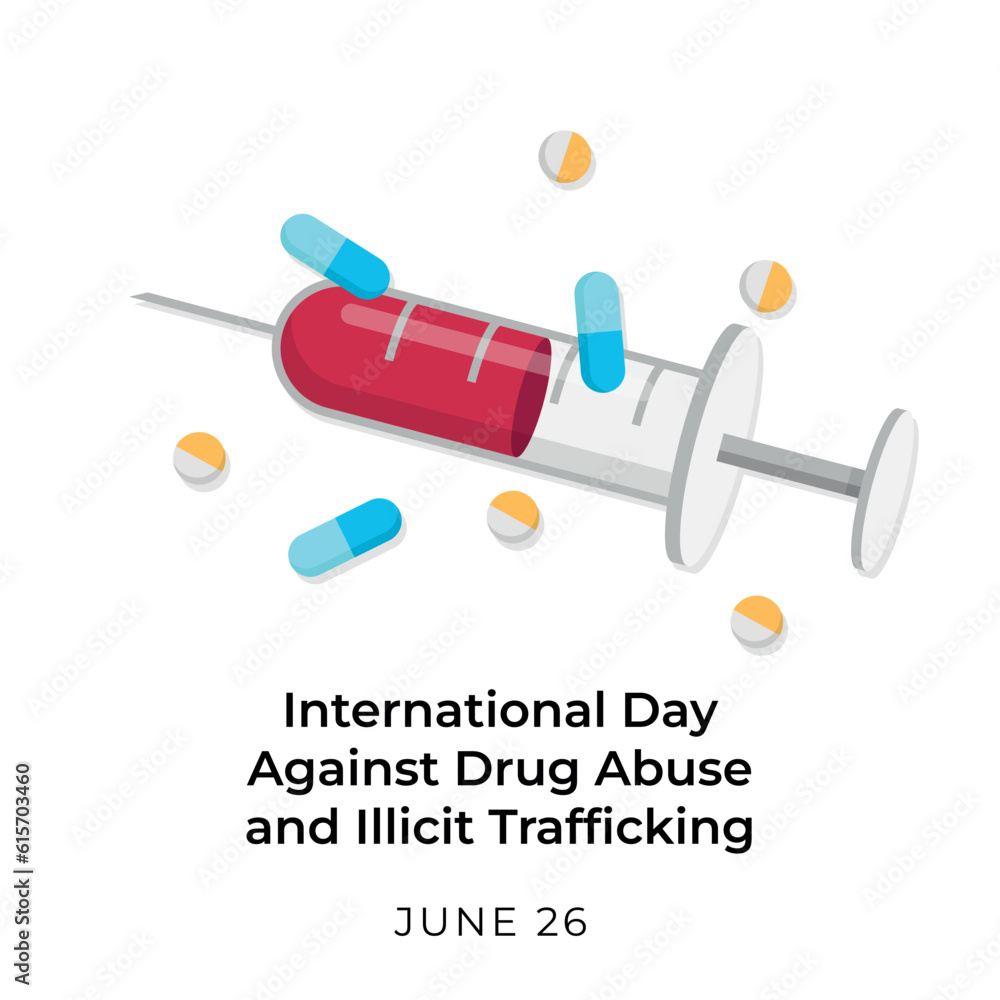 vector graphic of International Day Against Drug Abuse and Illicit ...