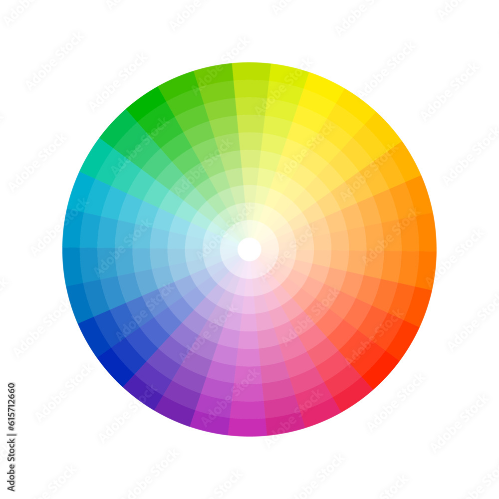 Vektorov Grafika Color Theory Circular Color Scheme With Warm And vektorov-grafika-color-theory-circular-color-scheme-with-warm-and