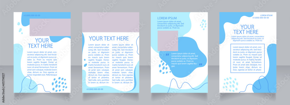 Information technology development blank brochure layout design ...