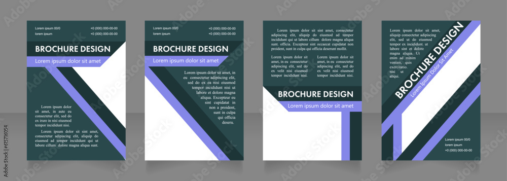 Improving patient wellness blank brochure layout design. Vertical ...