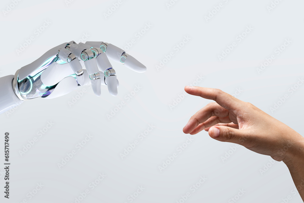 Technology human touch background, modern remake of The Creation of ... Technology human touch background, modern remake of The Creation of ...